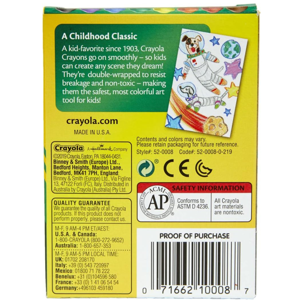 Crayola Crayons, Tuck Box, 2-Pack of 8 Count Boxes, Made in USA ...