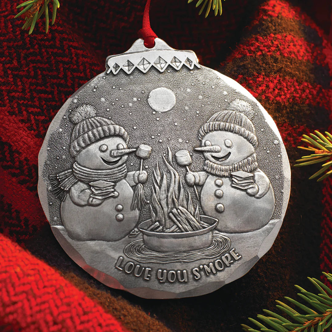 New: Set of 2 Snowman Ornaments: One Each Smore & Family Made in USA ...